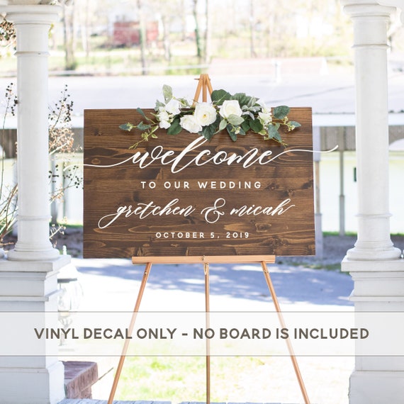 Wedding Decor DIY Wedding Decals Wedding Sign Decal Welcome Wedding ...