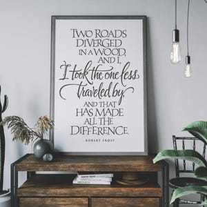 The Road Less Traveled Quote Wall Decal Inspirational Quote by Robert ...