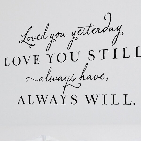 Loved You Yesterday - Etsy