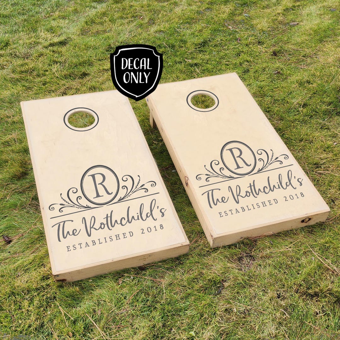 Custom Corn Hole Board Decals DIY Cornhole Board Decoration Ideas ...