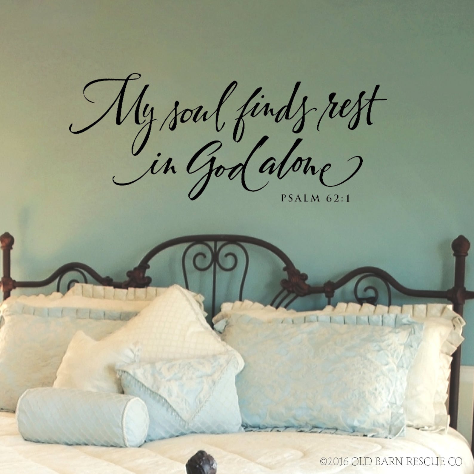 Scripture Wall Decal My Soul Finds Rest in God Alone Bedroom Wall Decor ...