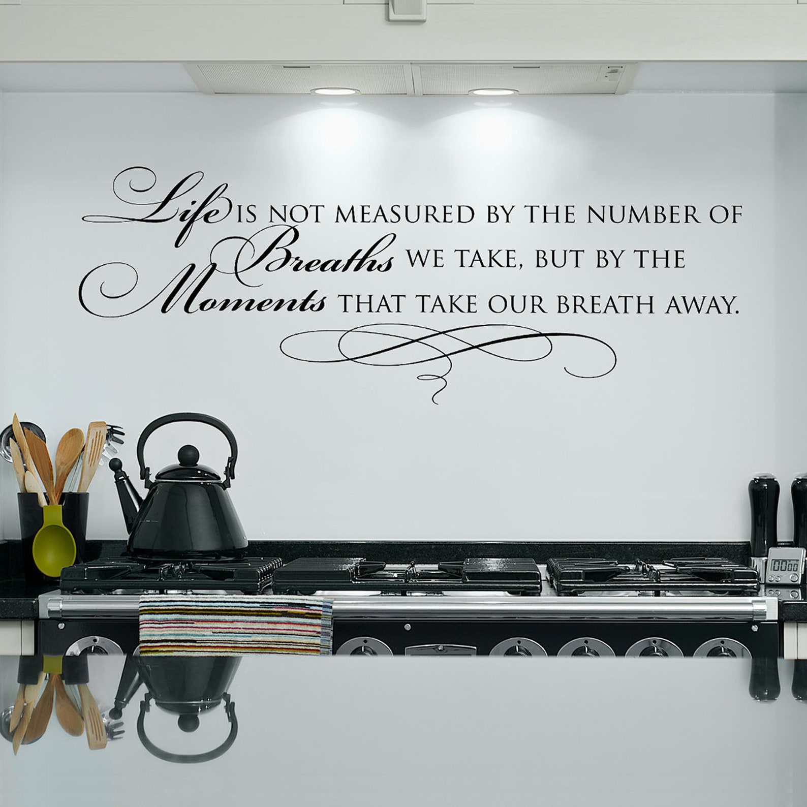 Life Quote Vinyl Wall Decal Life is Not Measured by the | Etsy