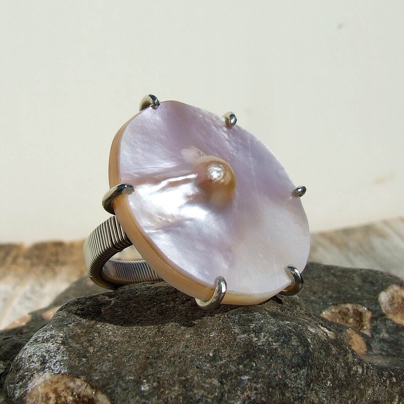 Mabe Pearl Ring - Etsy