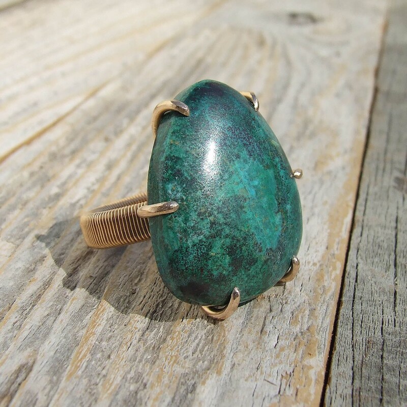 Chrysocolla & Bronze - Etsy UK