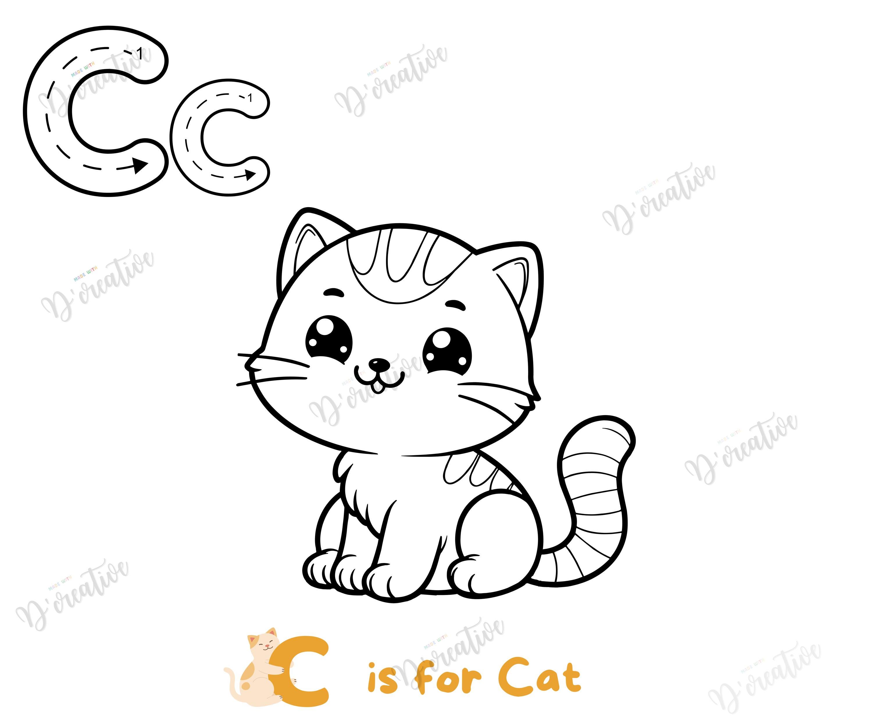 Mini Alphabet Coloring Book for Kids Learning Learn to Color, Write ...