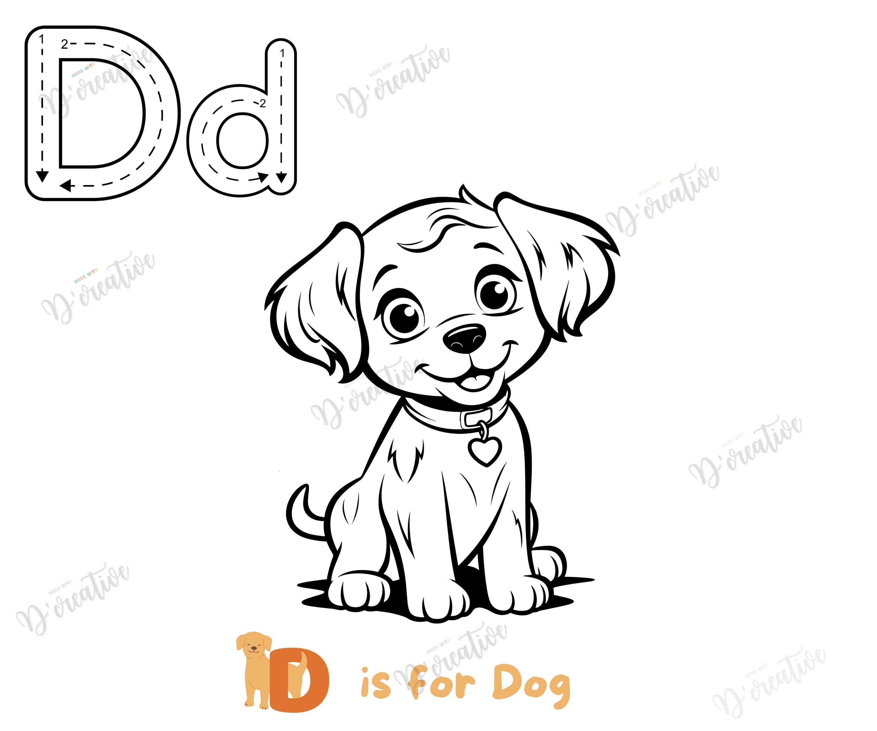 Mini Alphabet Coloring Book for Kids Learning Learn to Color, Write ...