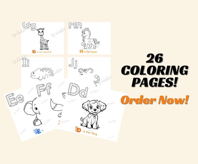 Mini Alphabet Coloring Book for Kids Learning Learn to Color, Write ...