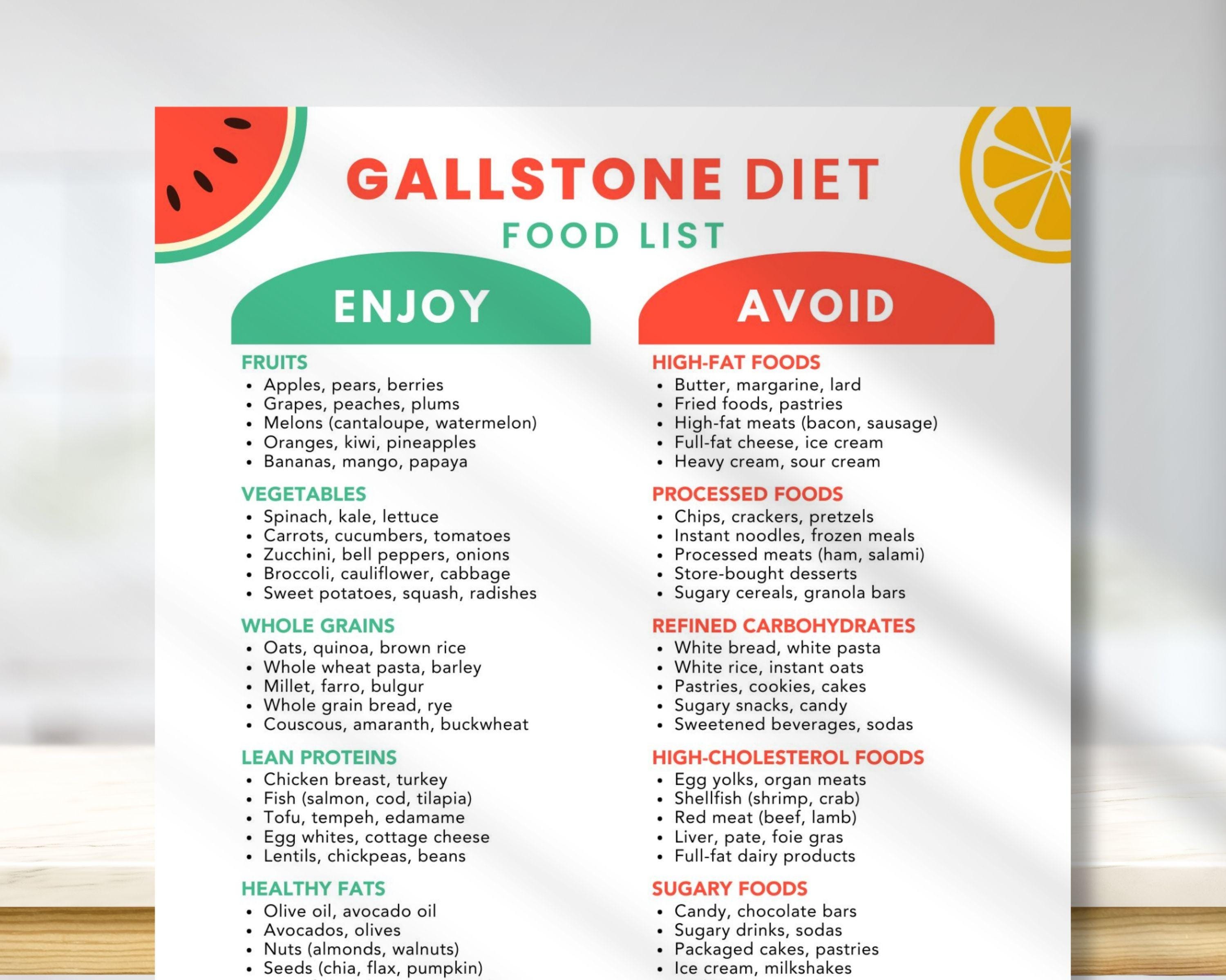 Gallstone Diet Food List | Food to Eat for Gallbladder Stone | Gall ...