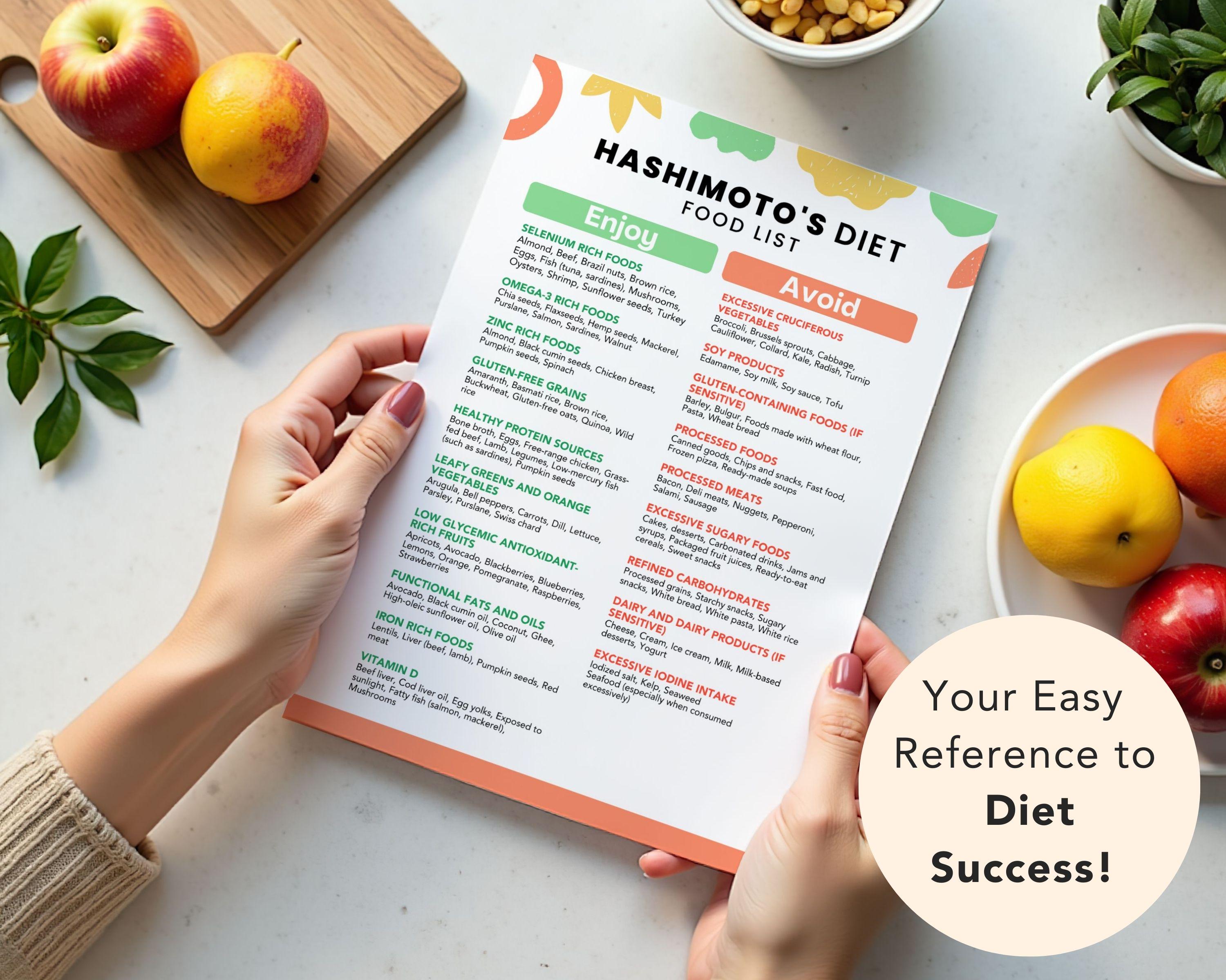 Hashimoto's Diet Food List for Thyroid Health | Food Charrt Hashimotos ...