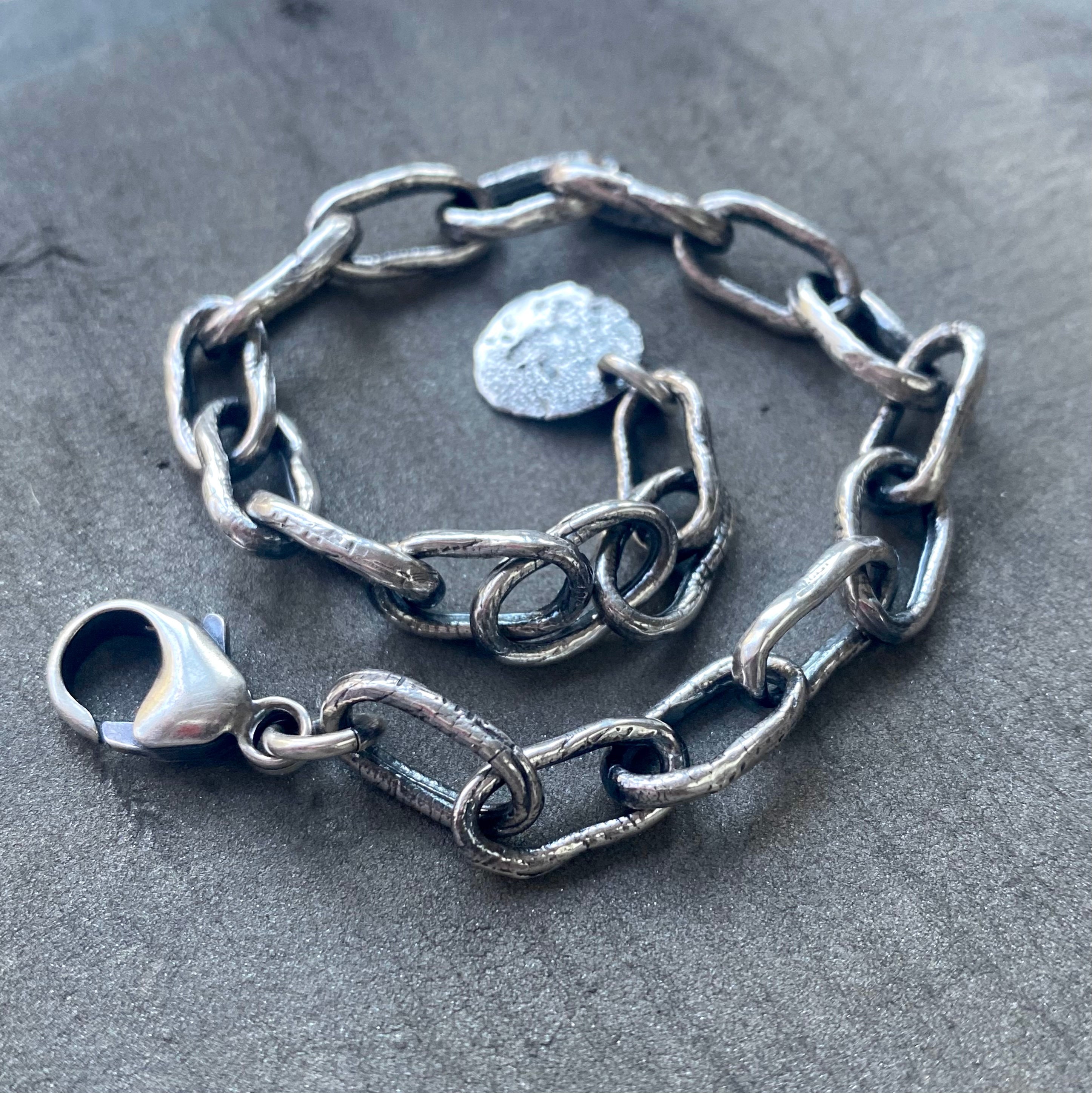 Hand Forged Silver Chain. Unique Lost Wax Cast Links. Handmade - Etsy