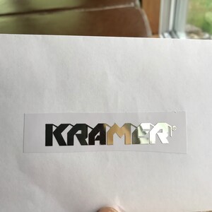 Kramer Metal Laser Cut 3d Guitar Decal Headstock Sticker Restoration ...
