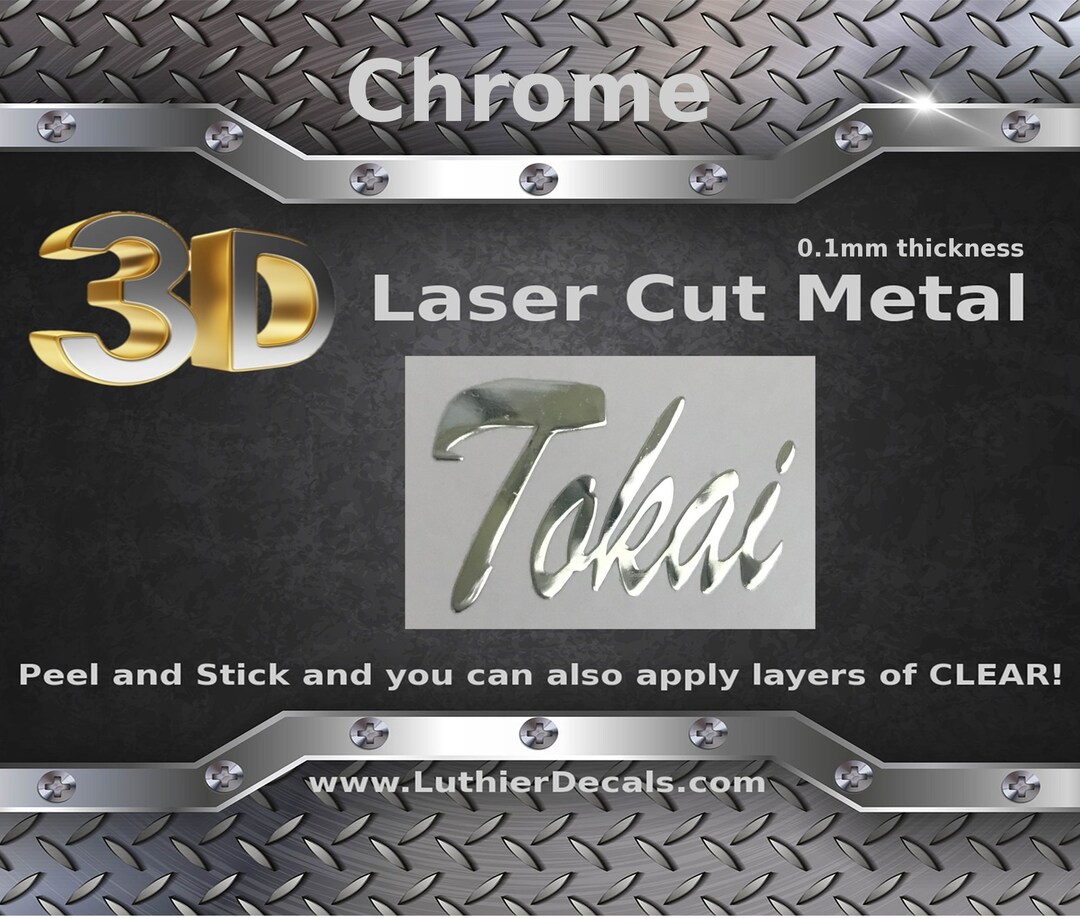 Tokai Metal Laser Cut 3d Guitar Decal Headstock Sticker Restoration ...