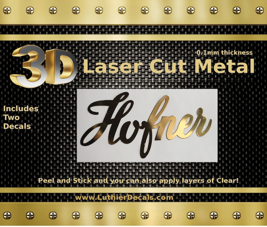 Horner Metal Laser Cut 3d Guitar Decal Headstock Sticker Restoration ...