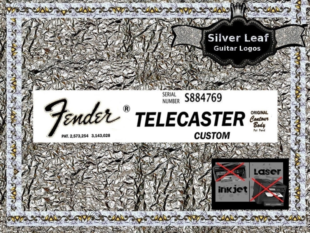Fender Telecaster Custom Foil Guitar Decal Headstock Restoration 31s - Etsy