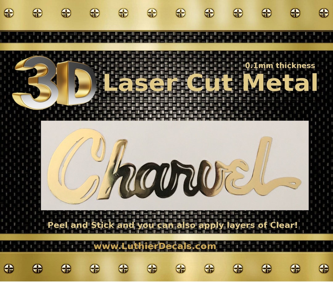 Charvel Metal Laser Cut 3d Guitar Decal Headstock Sticker Restoration ...