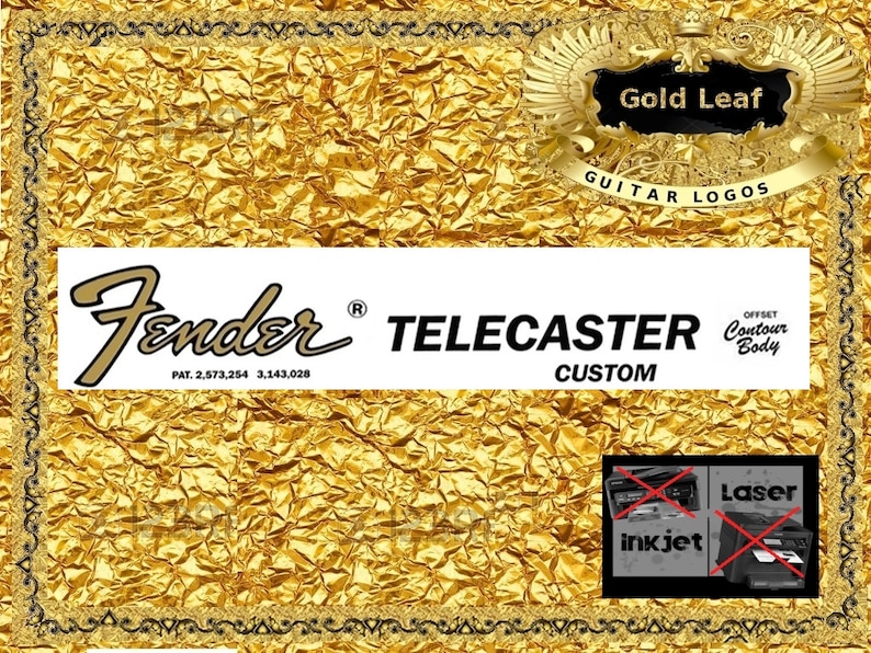 Fender Telecaster Custom Foil Guitar Decal Headstock Restoration 8g - Etsy