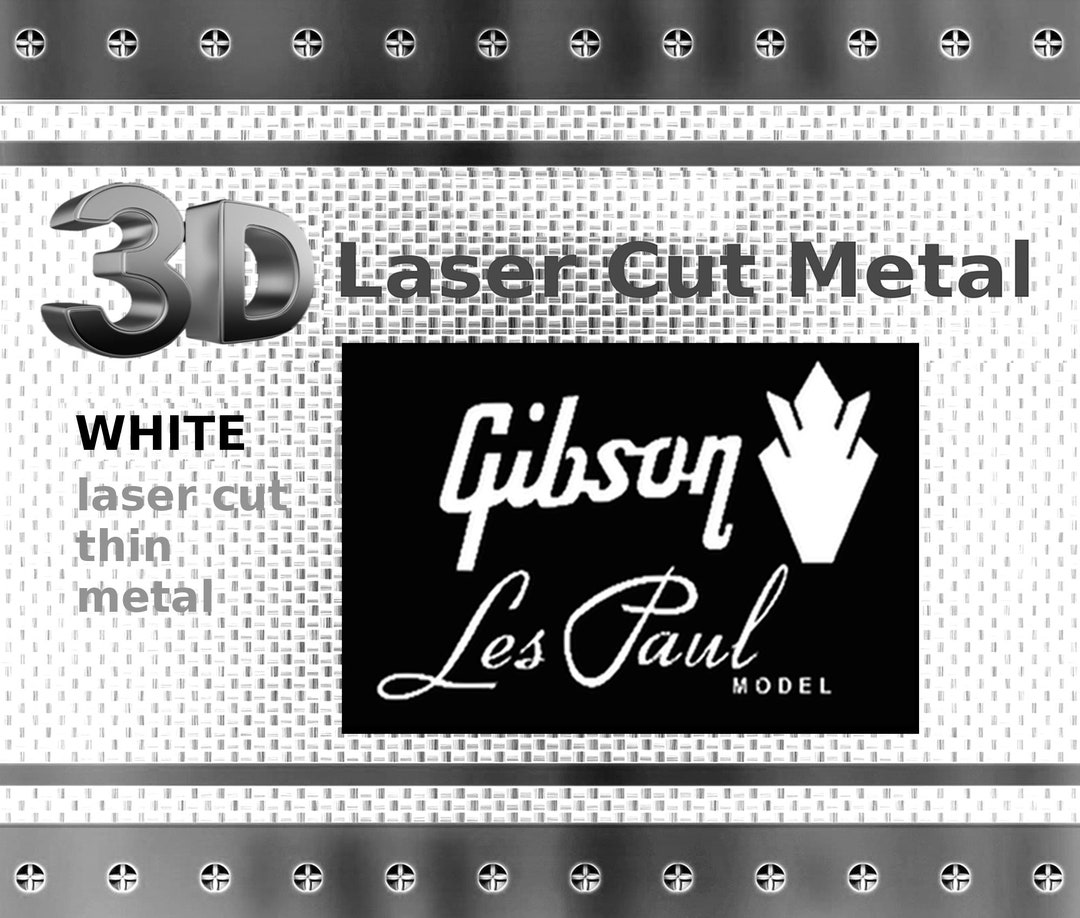 Gibson Les Paul Diamond Metal Laser Cut 3d Guitar Decal Headstock ...