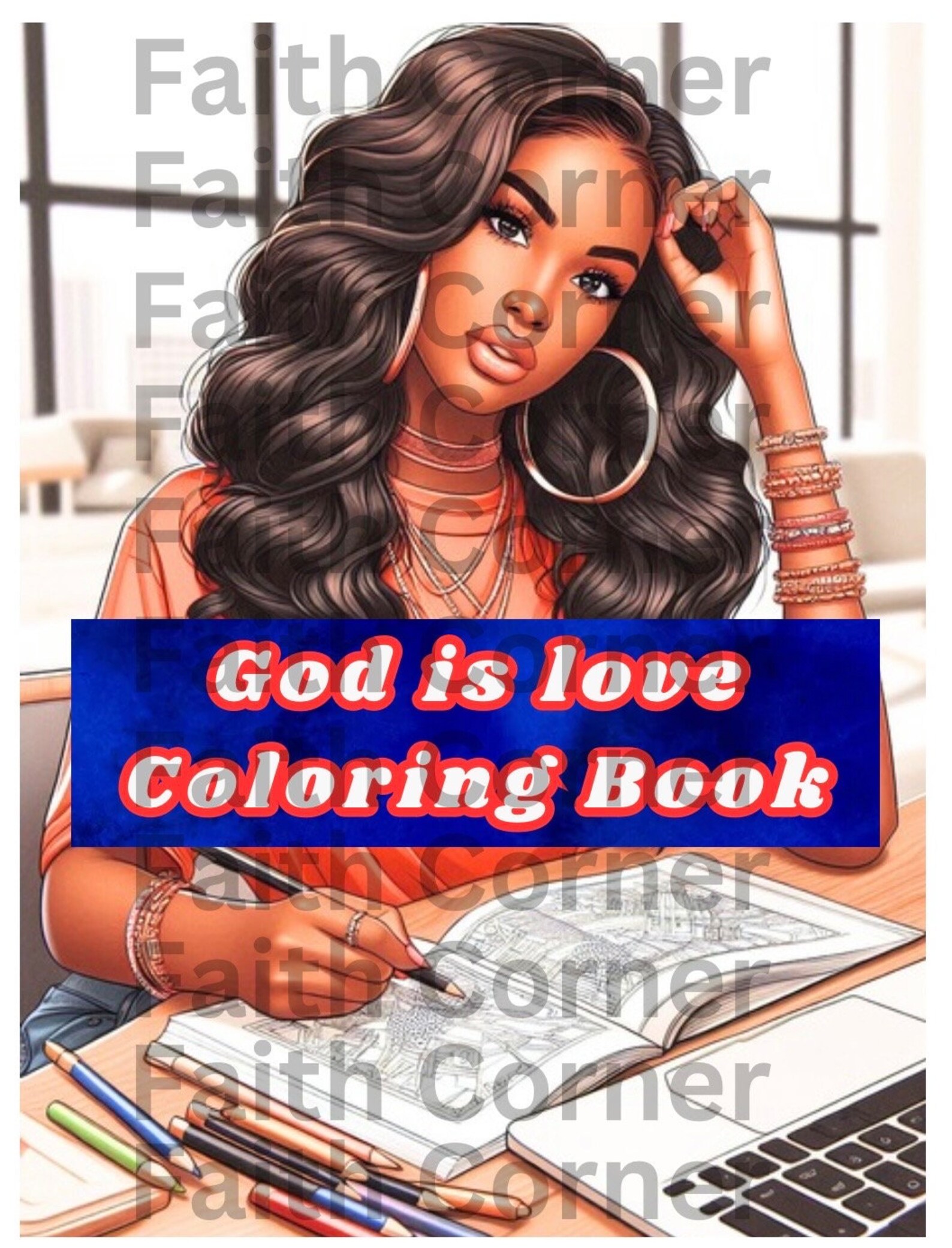 God is Love Coloring Book - Etsy