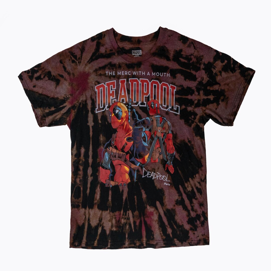 Deadpool Reverse Tie-dye Graphic Tee - Etsy