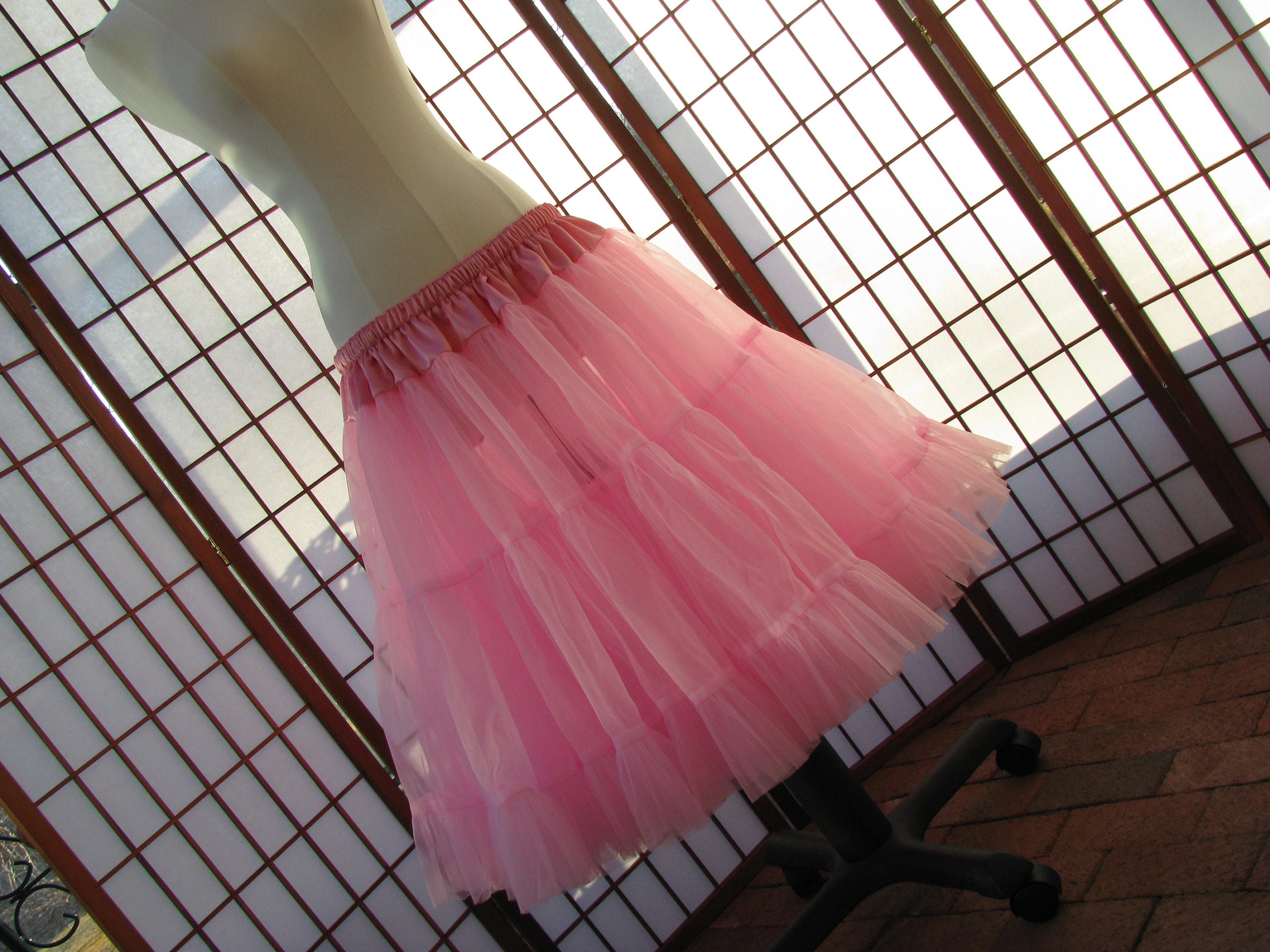 Petticoat Bright Pink Organdy Single Layer Custom Order | Etsy