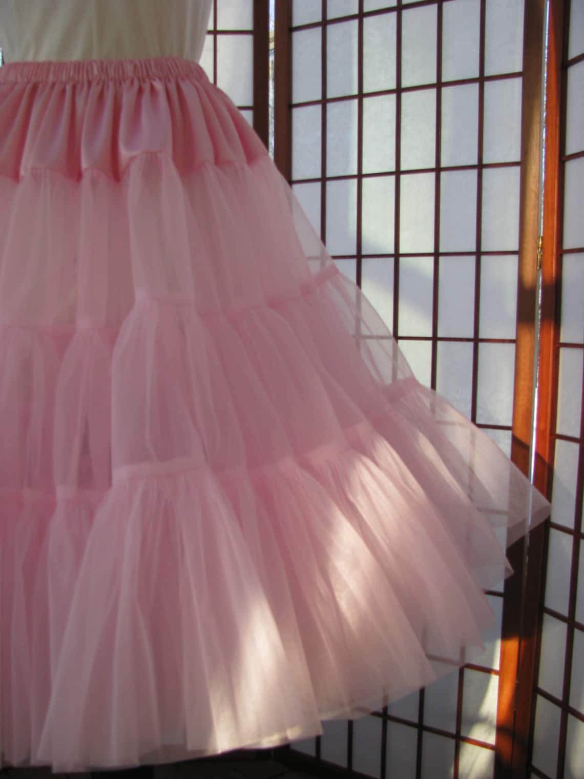 Petticoat Light Pink Organdy Single Layer Custom Size and | Etsy