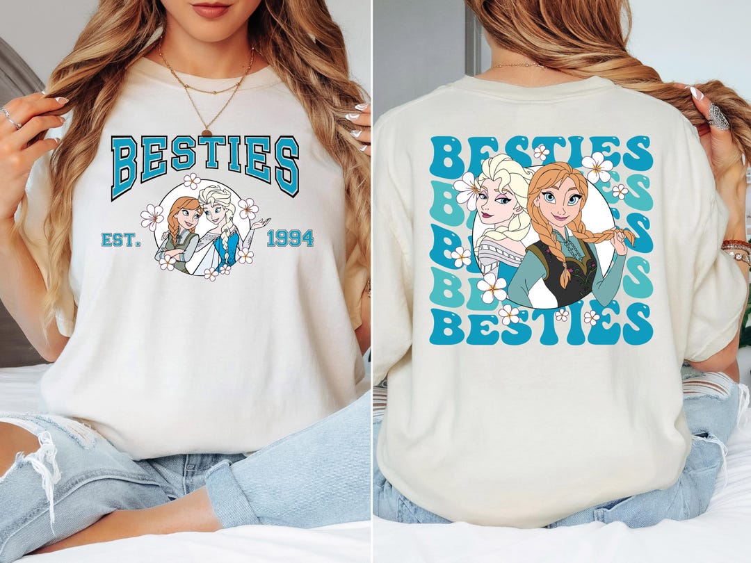 Disney Elsa and Anna Besties Shirt, Frozen Best Friends T-shirt, Girls ...