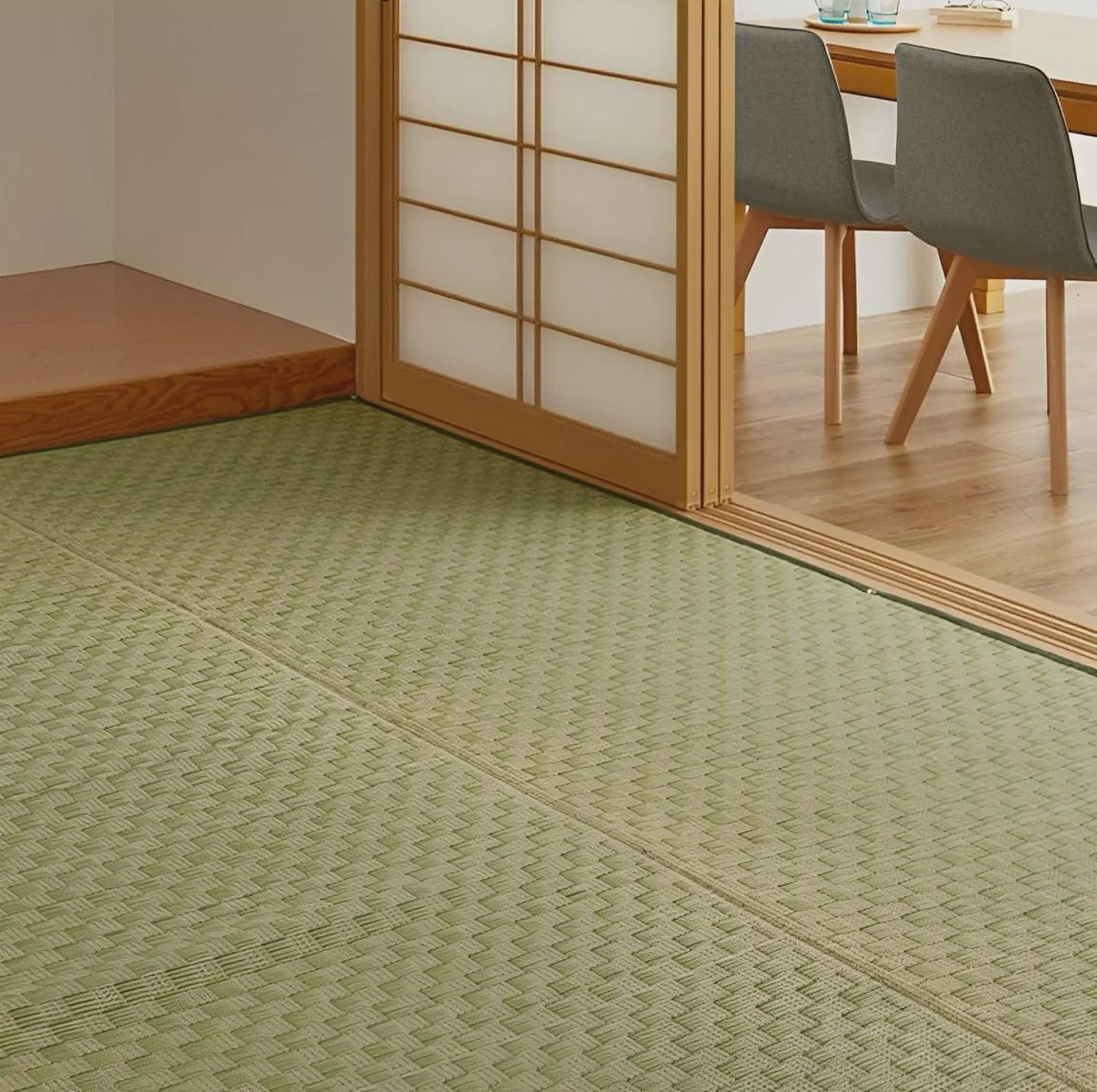 Tatami Mat "wakatsuki" Green Color Japanese Rush Grass Craftsmanship ...