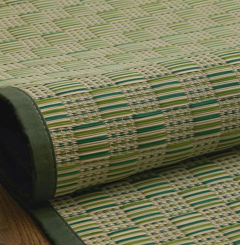 Tatami Mat "wakatsuki" Green Color Japanese Rush Grass Craftsmanship ...