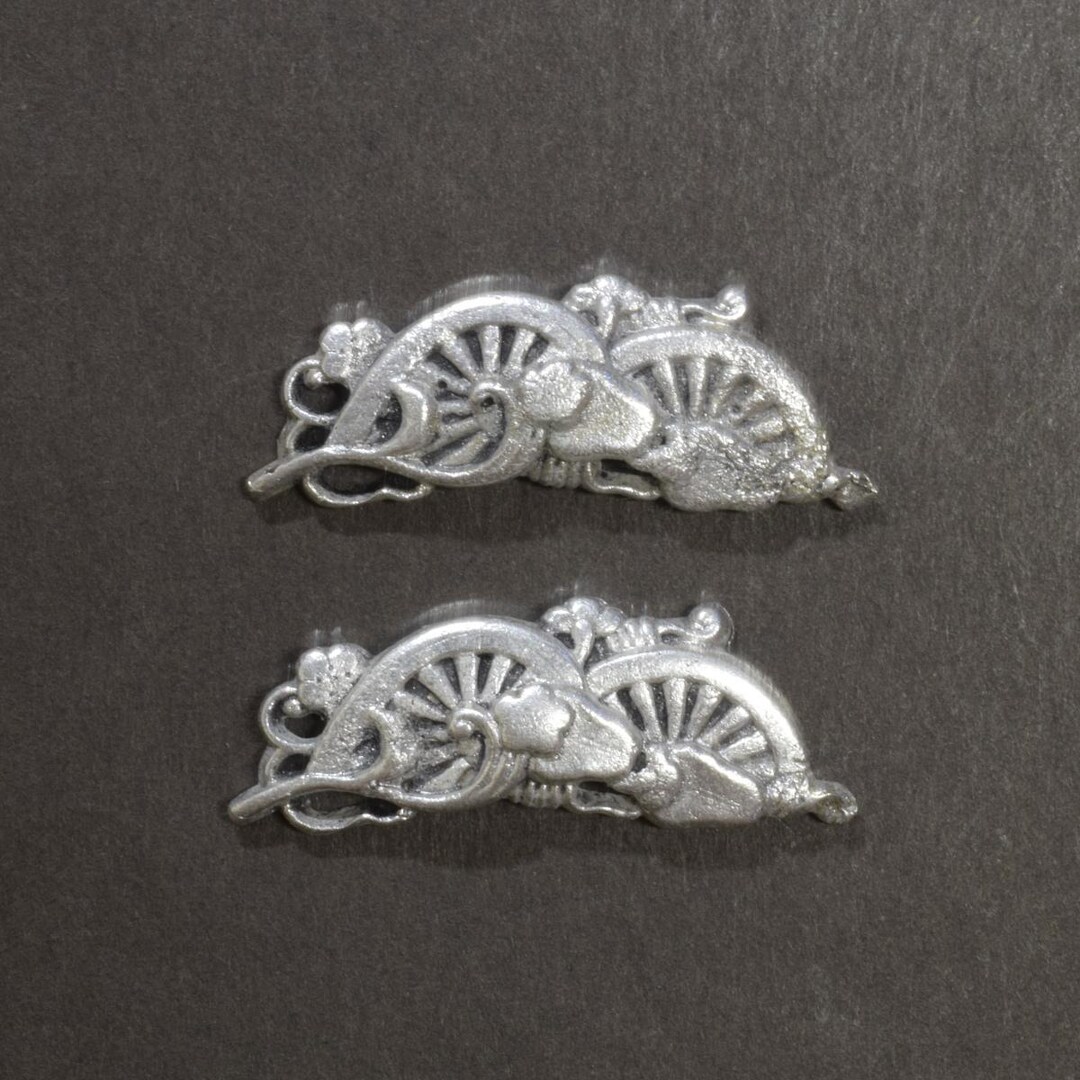 MENUKI Silver Katana Samurai Japanese Antique Swords Katana Parts KU212 ...