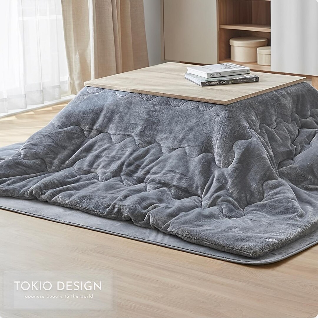 Washable Kotatsu Futon Christmas Gift Gray Premium Flannel Comforter ...