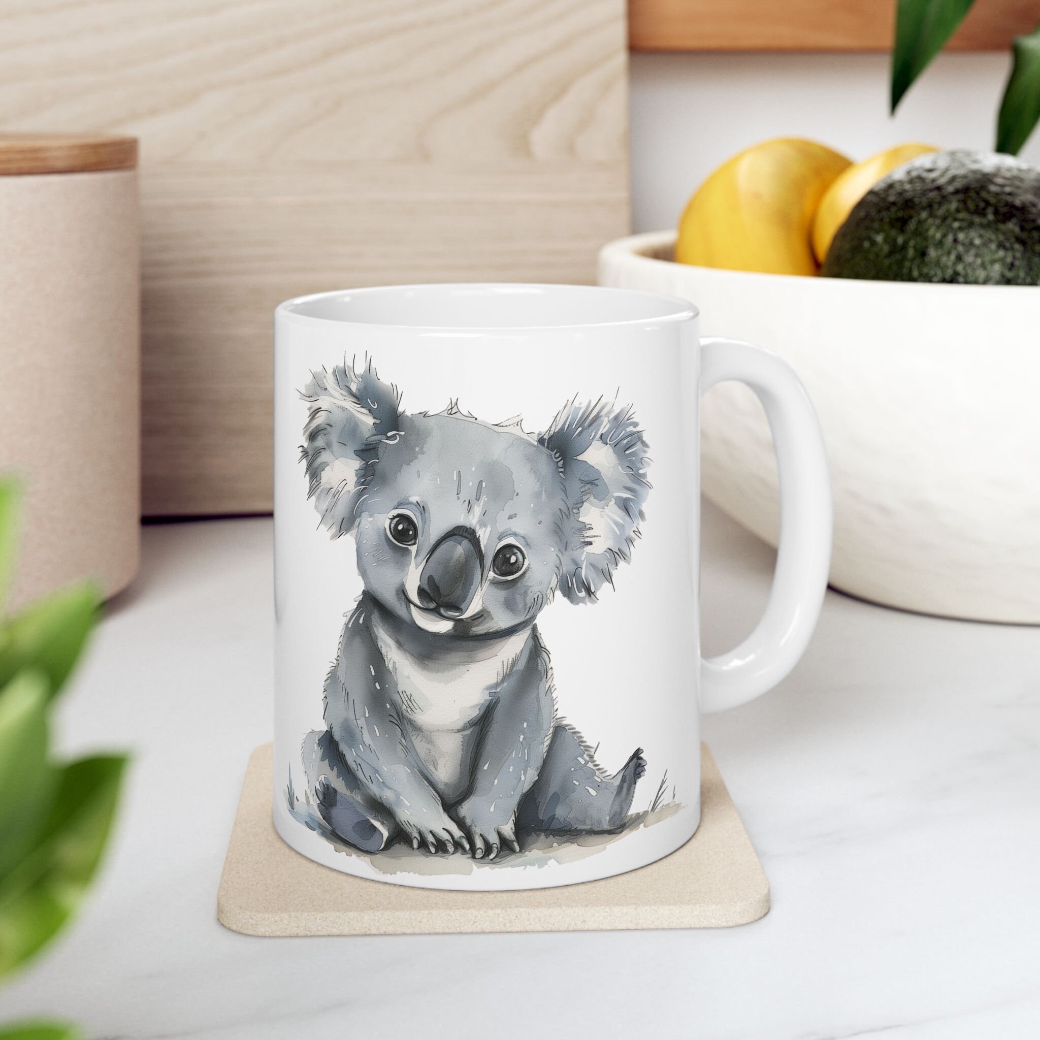 Watercolour Koala Mug, Cute Australian Animal Coffee Cup, Easter Gift ...