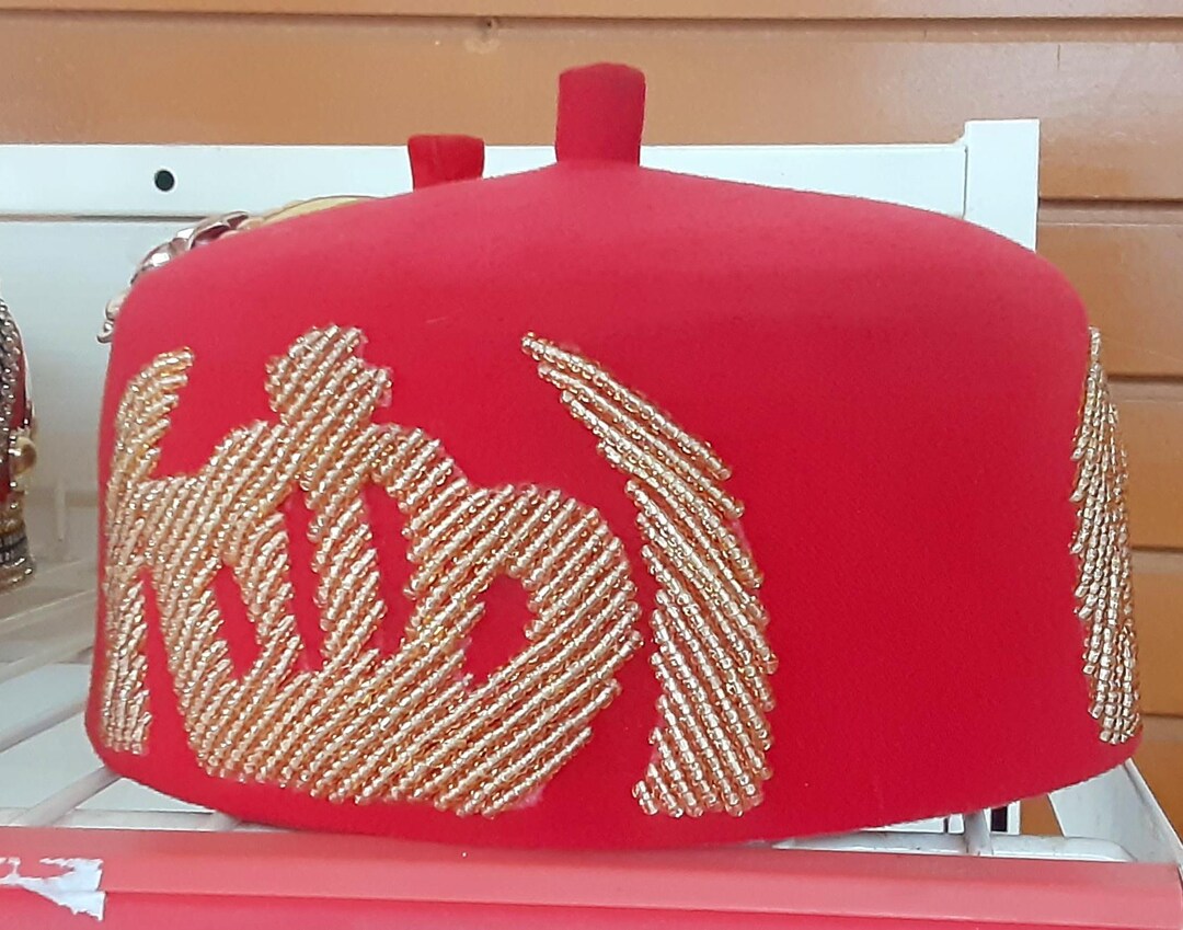 Traditional African Men's Gold Crown Hat - Etsy