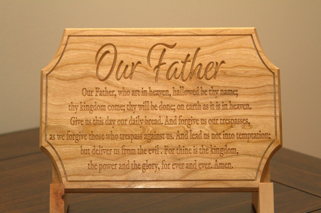 Lord's Prayer Sign (cherry) - Etsy
