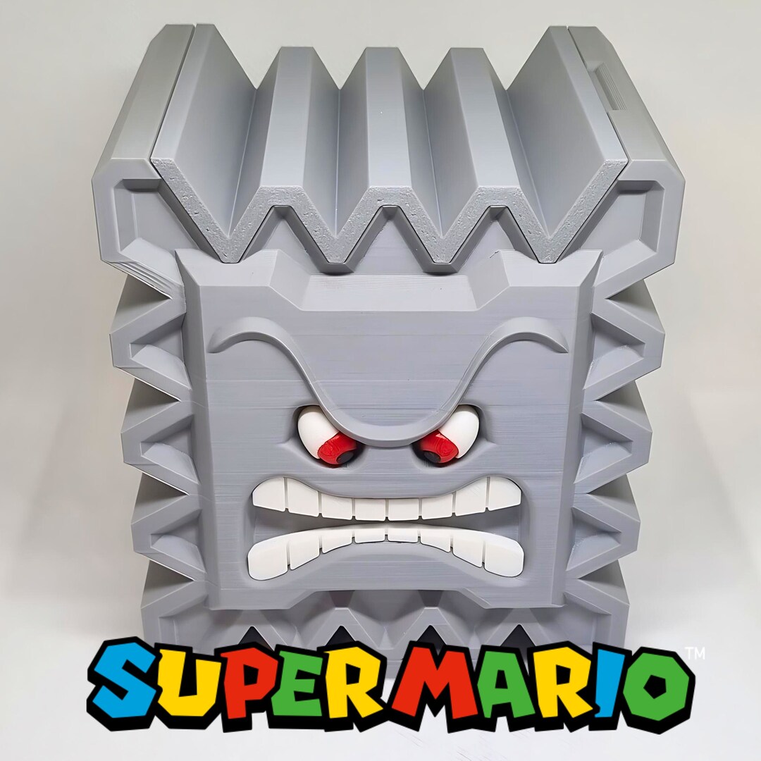 3D Printed Thwomp From Super Mario - Etsy