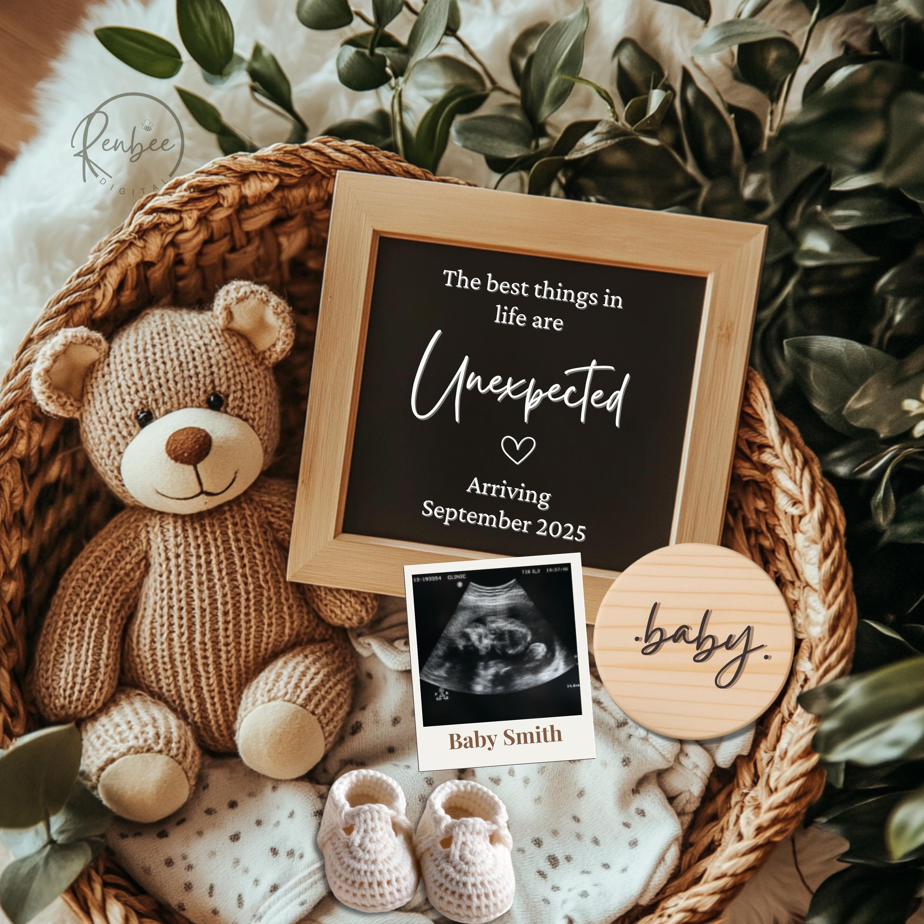 Editable Letter Board Pregnancy Announcement Digital Pregnancy ...
