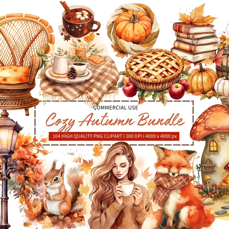 Autumn Clipart - Etsy