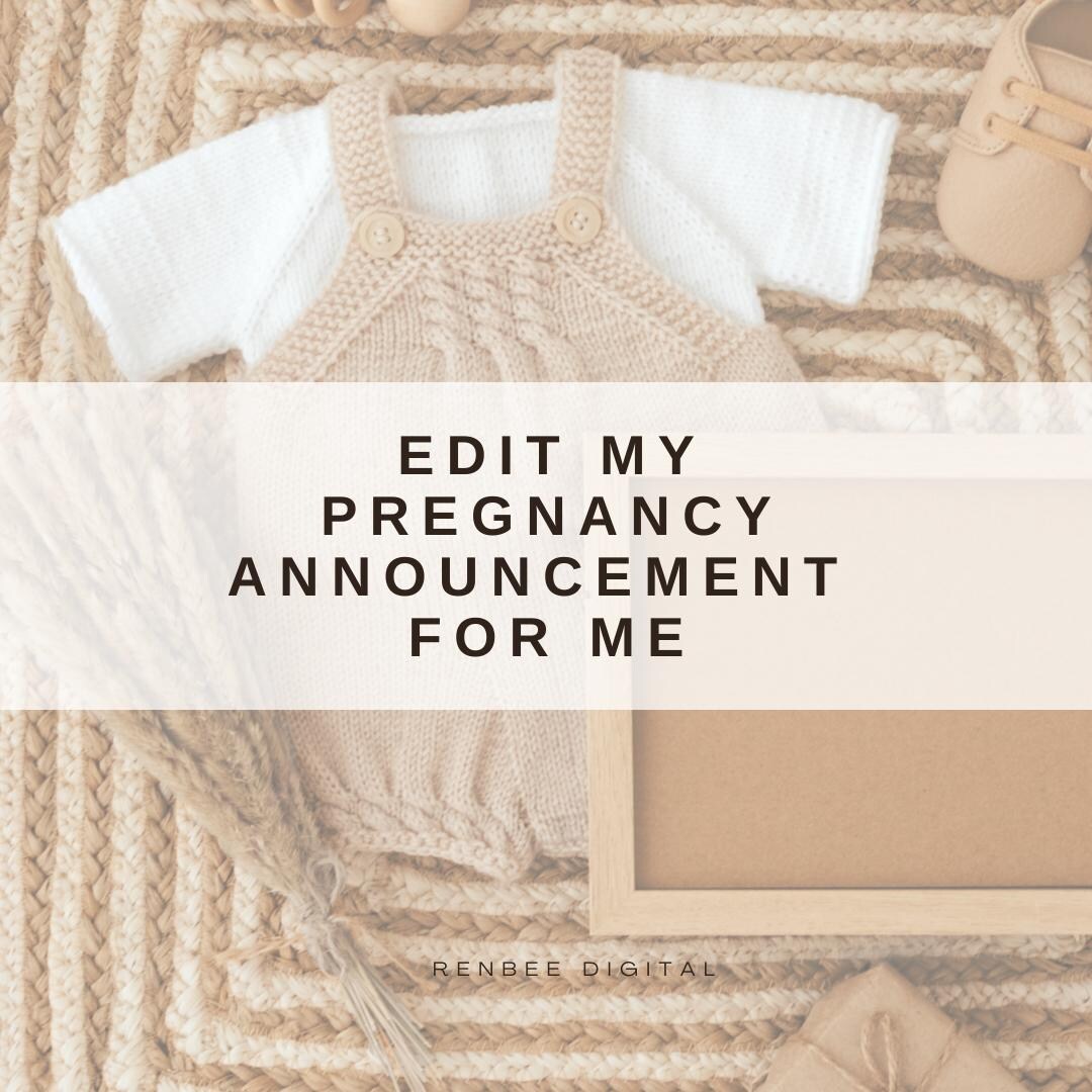 Edit My Digital Pregnancy Announcement for Me, Digital Announcement ...