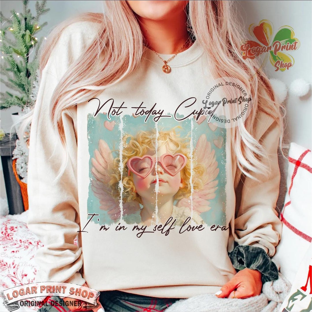 Retro Cupid Png, Retro Valentine Shirt Design, Baby Cupid Png,self Love ...