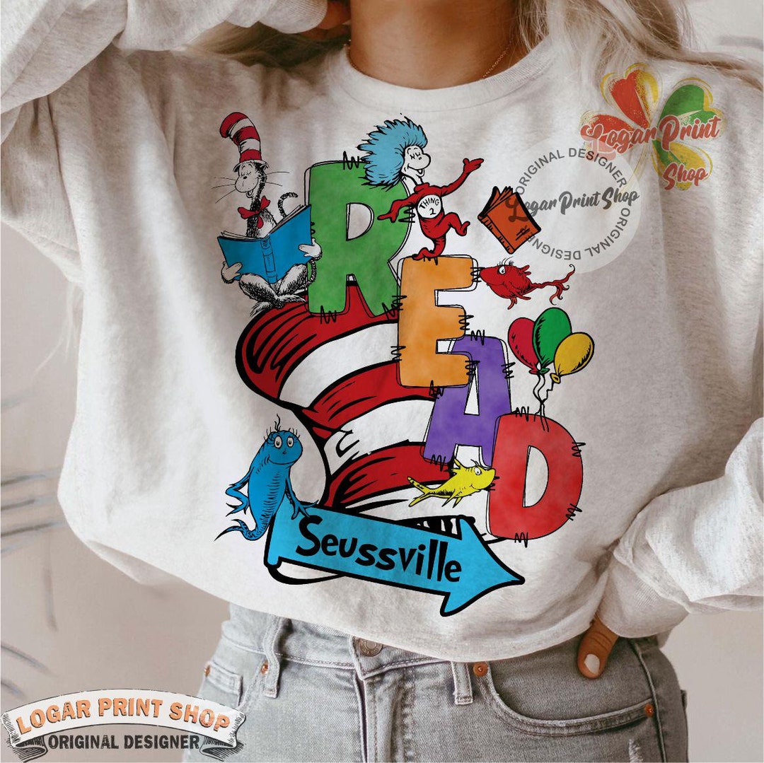 Read Across America Day Svg Png, One Fish Two Fish, Dr.susse Png,red ...