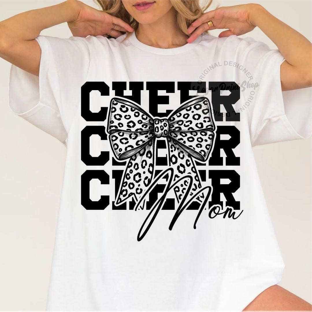 Leopard Cheer Mom SVG PNG: Coquette Design (digital Download) - Etsy