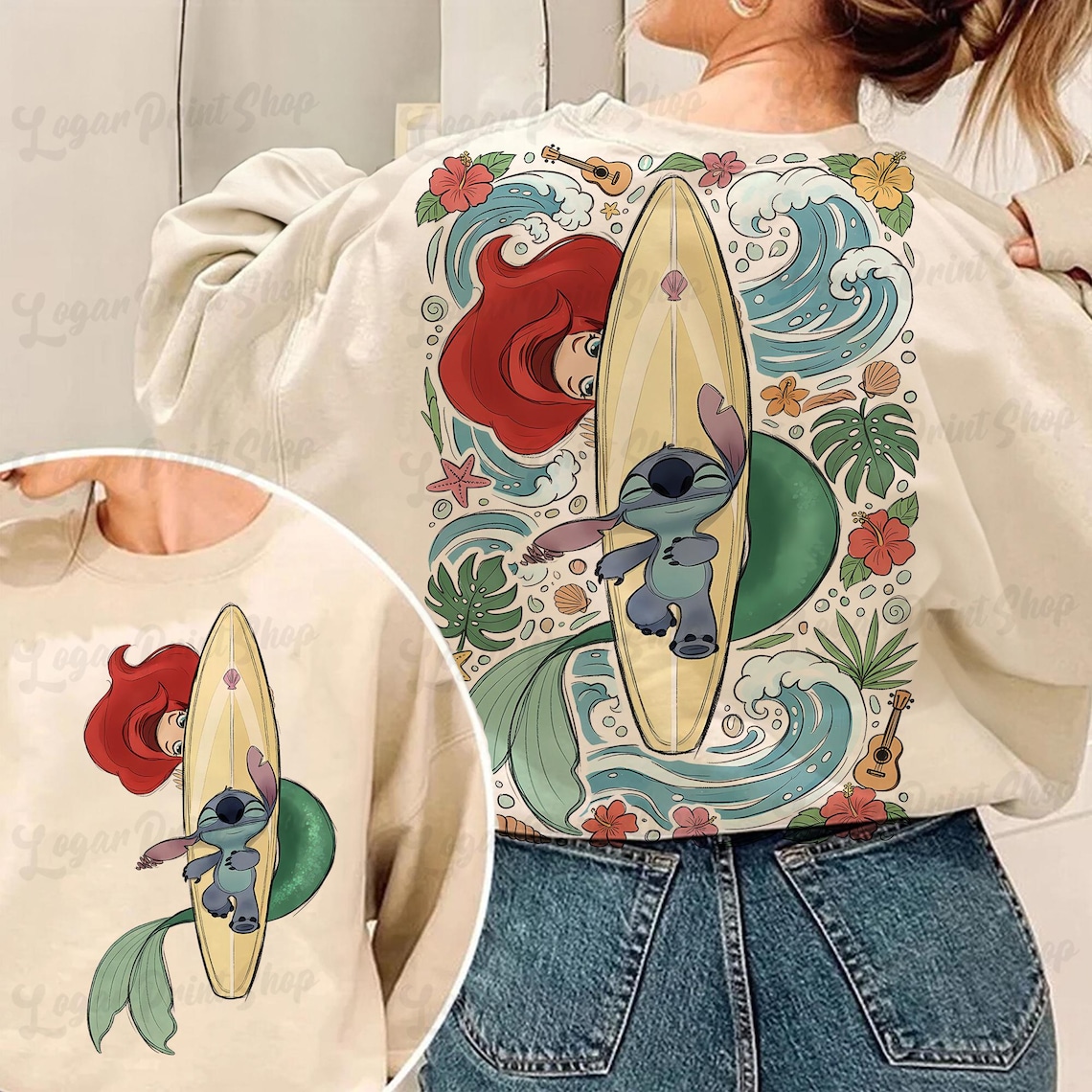 Retro Stitch PNG, Cute Floral Disney Stitch Sublimation Design, Groovy ...