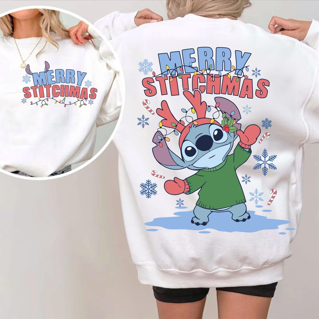 Merry Christmas Svg, Merry Stitchmas Svg, Stitch Layered Svg, Family ...
