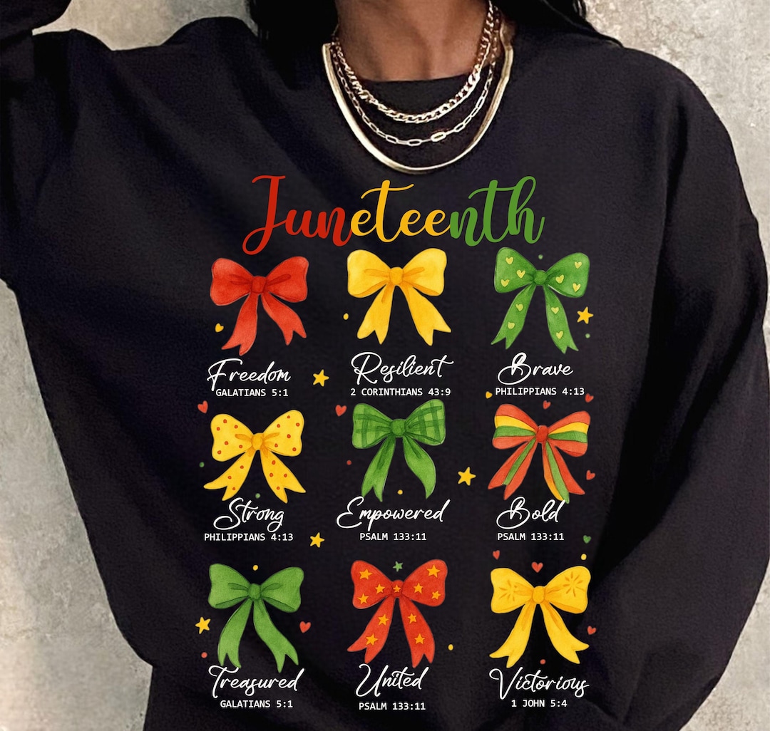 Juneteenth Bow PNG: Black History, Christian Design (digital Download ...