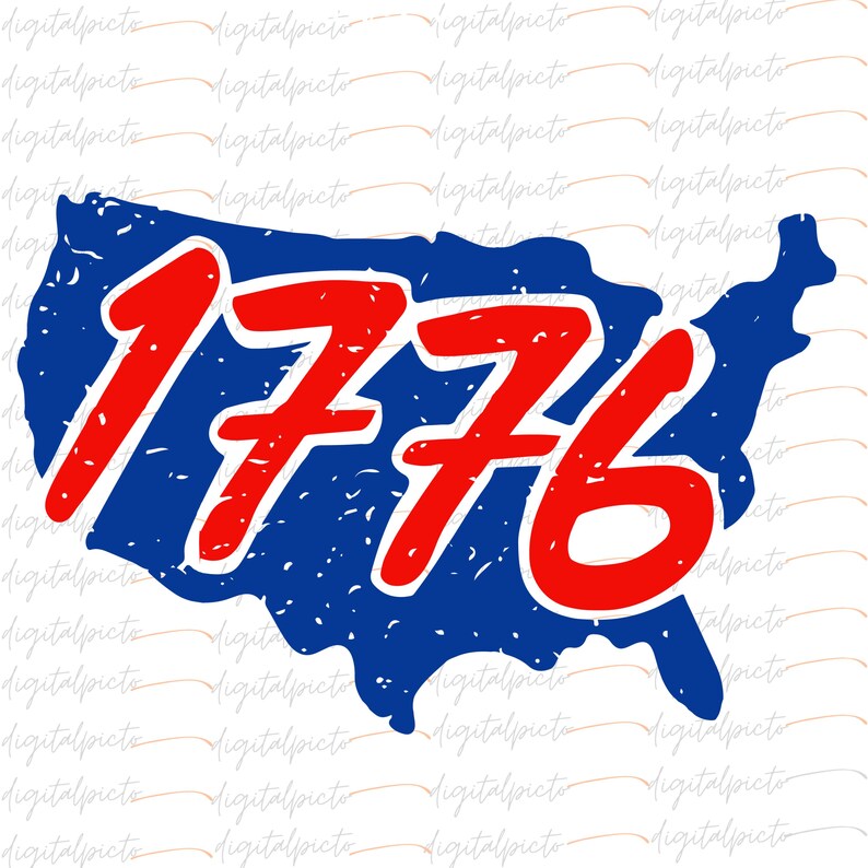 1776 USA Map PNG, Sublimation, Clipart - Etsy