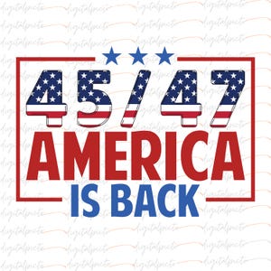 45/47 America is Back PNG Clipart, Patriotic Sublimation Design for ...