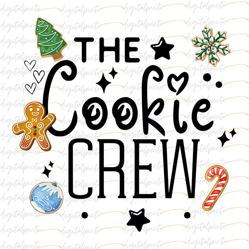 Christmas Cookie Frame PNG, Festive Holiday Cookie Border Digital ...