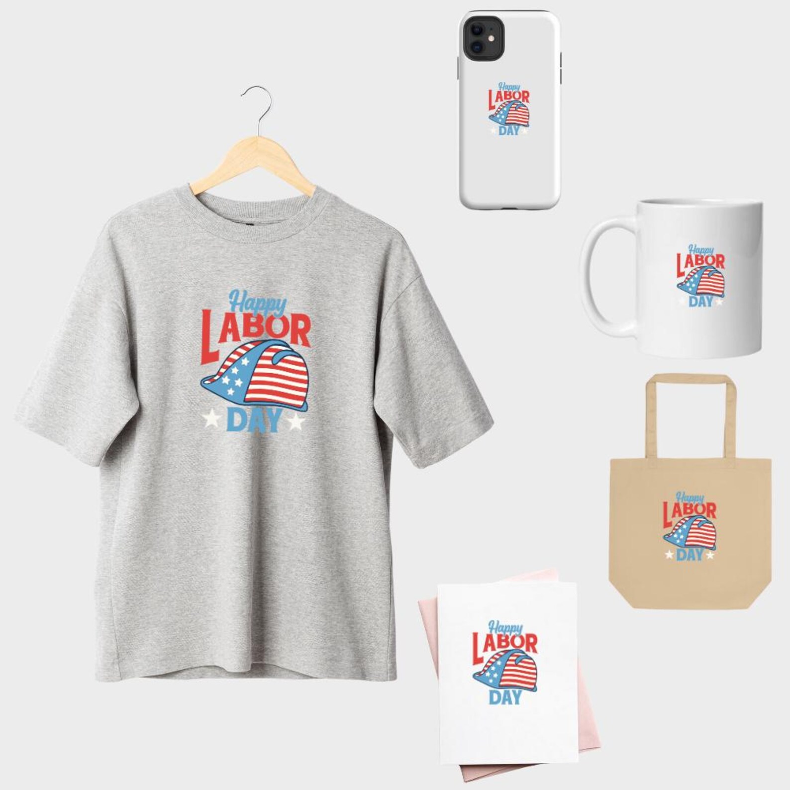 Happy Labor Day PNG – Patriotic Hard Hat Sublimation Design With Red ...