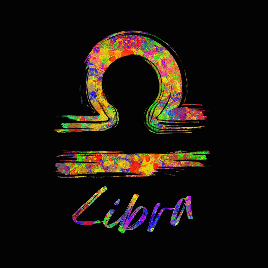 Libra Watercolor Icon Astrological Clipart Zodiac Sign High Resolution ...
