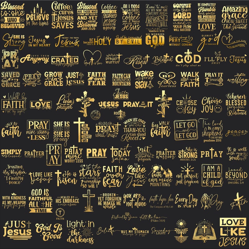 Gold Foil Faith Prints - Etsy