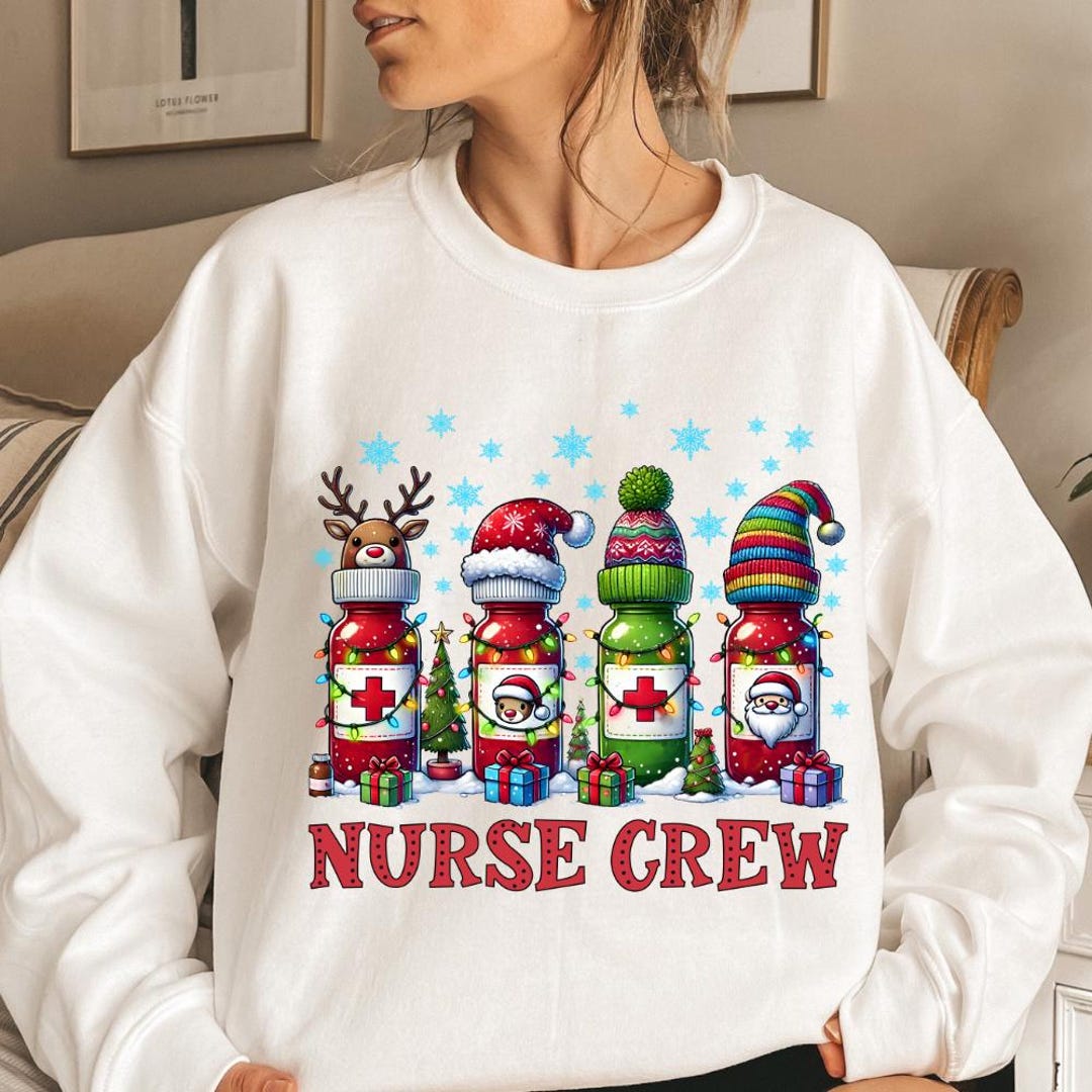 Nurse Crew Christmas PNG, Festive Medical Holiday Digital Download ...